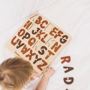 ABC Puzzle Montessori Alphabet Puzzle for Kids Personalized | Etsy