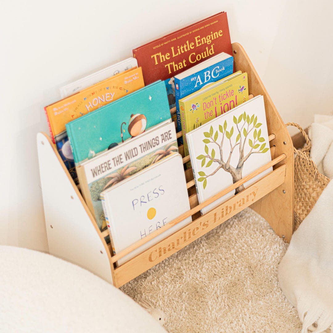 Nursery Bookshelf, Child Book Display, Kids Bookshelf, Front Facing ...