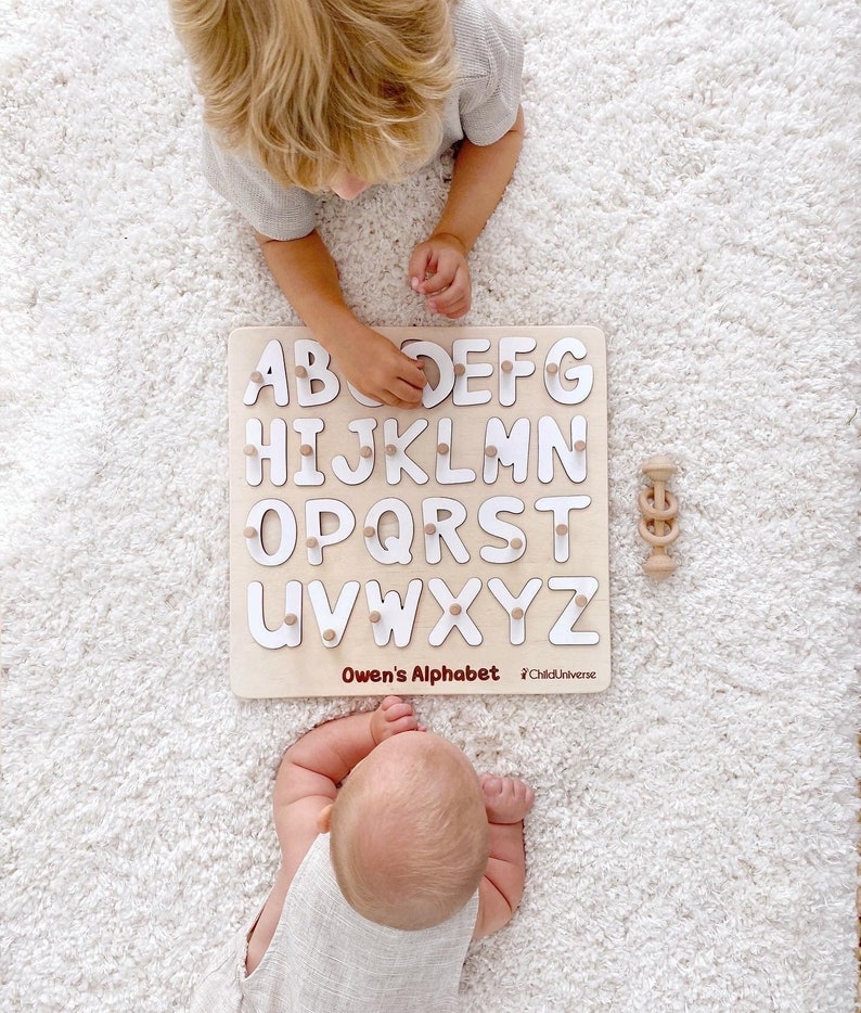 ABC Puzzle Montessori Alphabet Puzzle for Kids Personalized - Etsy