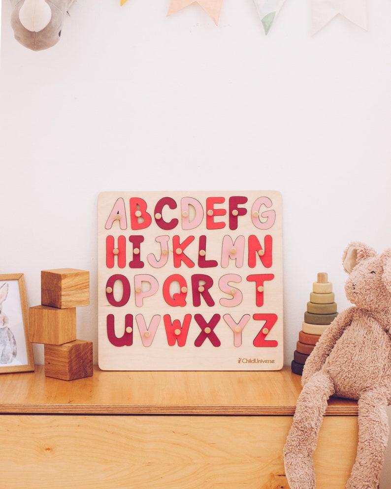 ABC Puzzle Montessori Alphabet Puzzle for Kids Personalized - Etsy