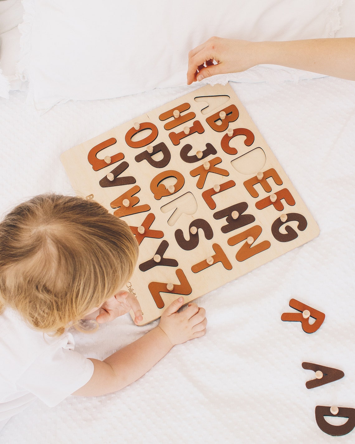ABC Puzzle Montessori Alphabet Puzzle for Kids Personalized | Etsy
