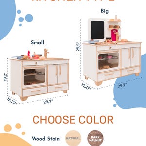 White Baby Kitchen Set, Wooden Montessori Kitchen, Playroom Furniture ...
