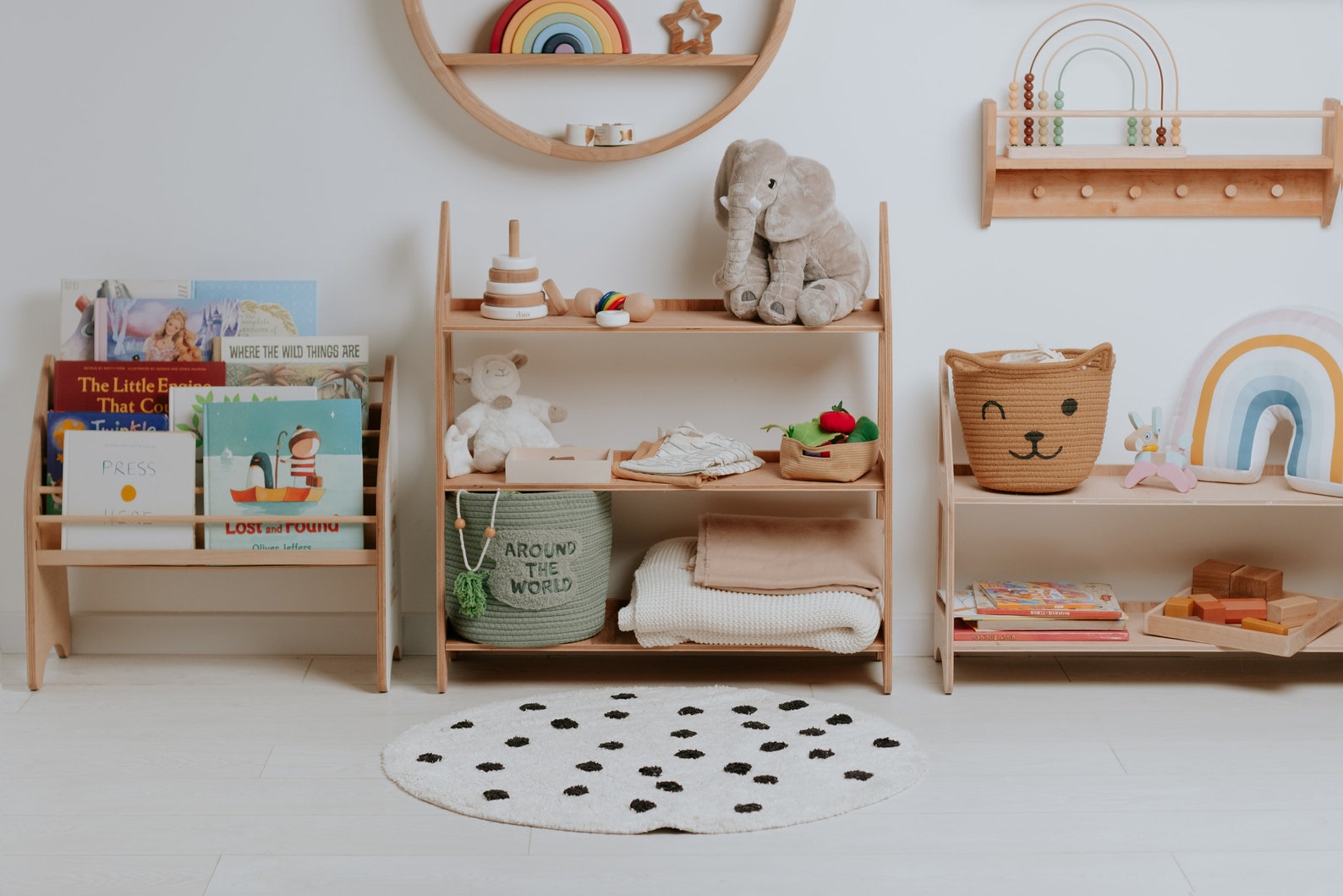 Toy Storage Montessori Wooden Open Shelf Kids Playroom - Etsy