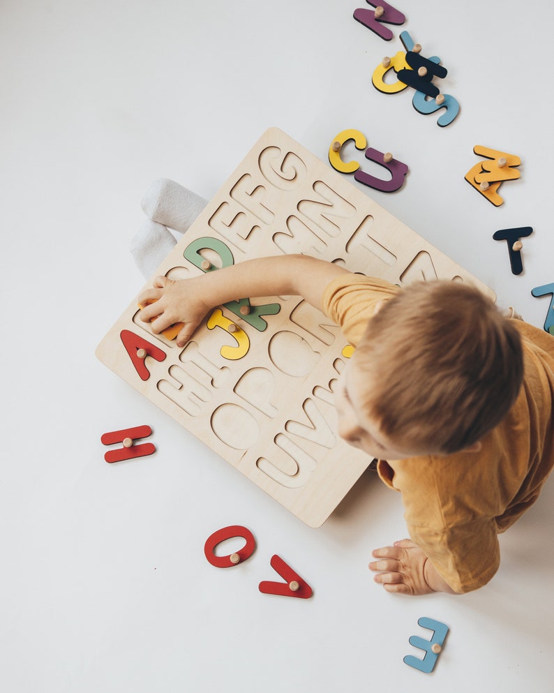 ABC Puzzle Montessori Alphabet Puzzle for Kids Personalized - Etsy