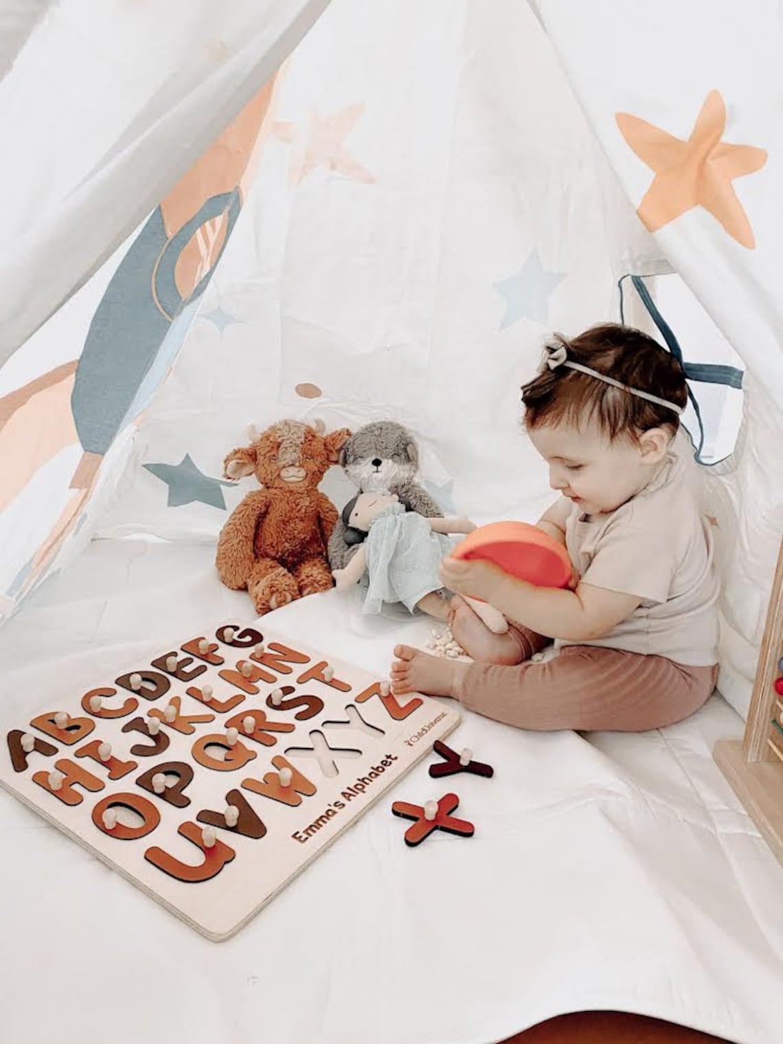 ABC Puzzle Montessori Alphabet Puzzle for Kids Personalized - Etsy