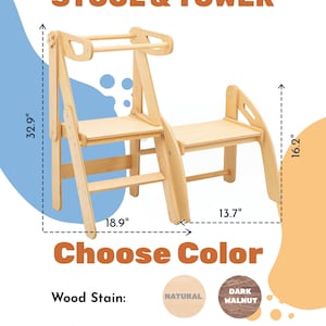 Foldable Learning Toddler Tower, Nursery High Chair, Toddler Step Stool ...