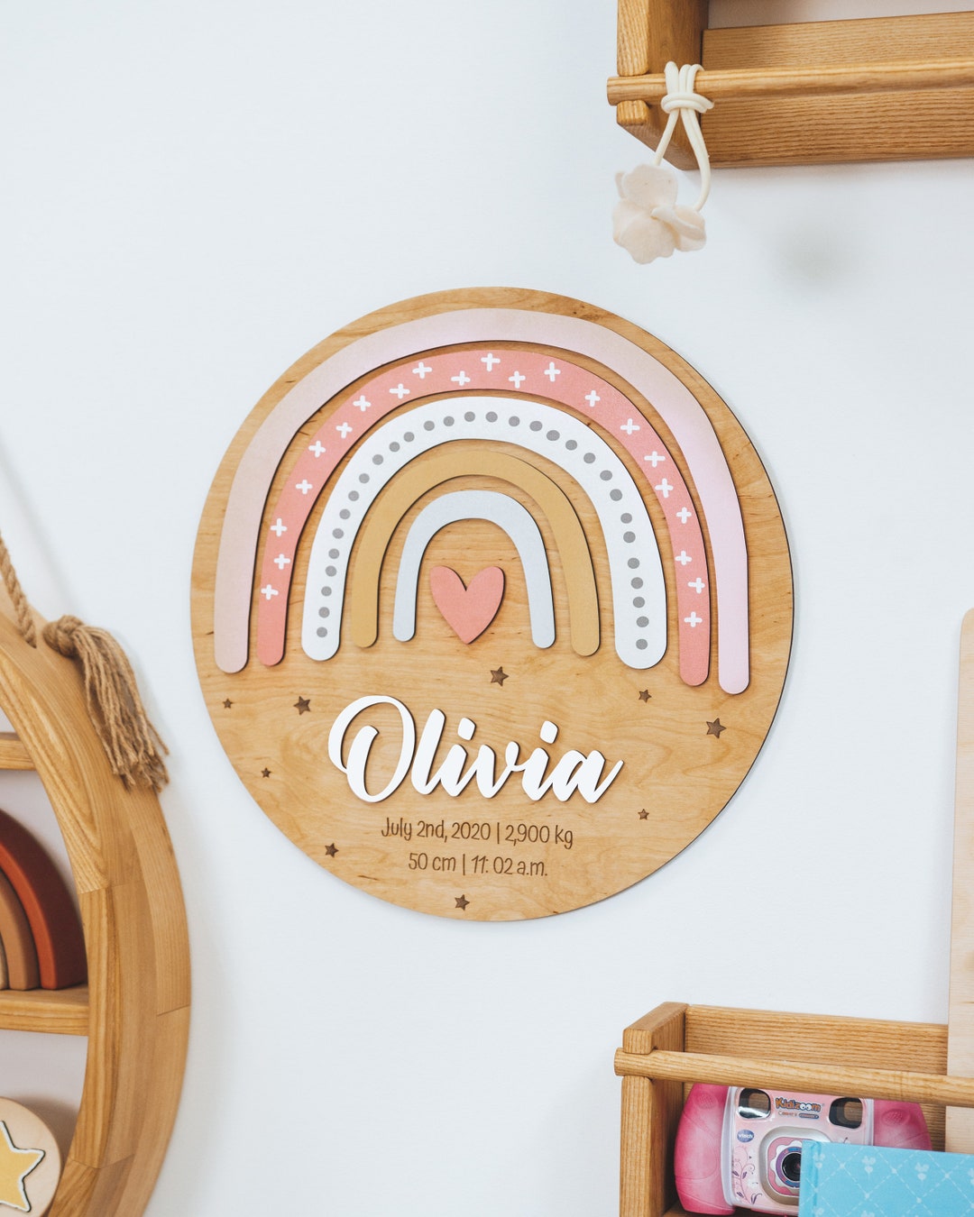 Nursery Name Sign Nursery Wall Art Personalized Baby Girl - Etsy