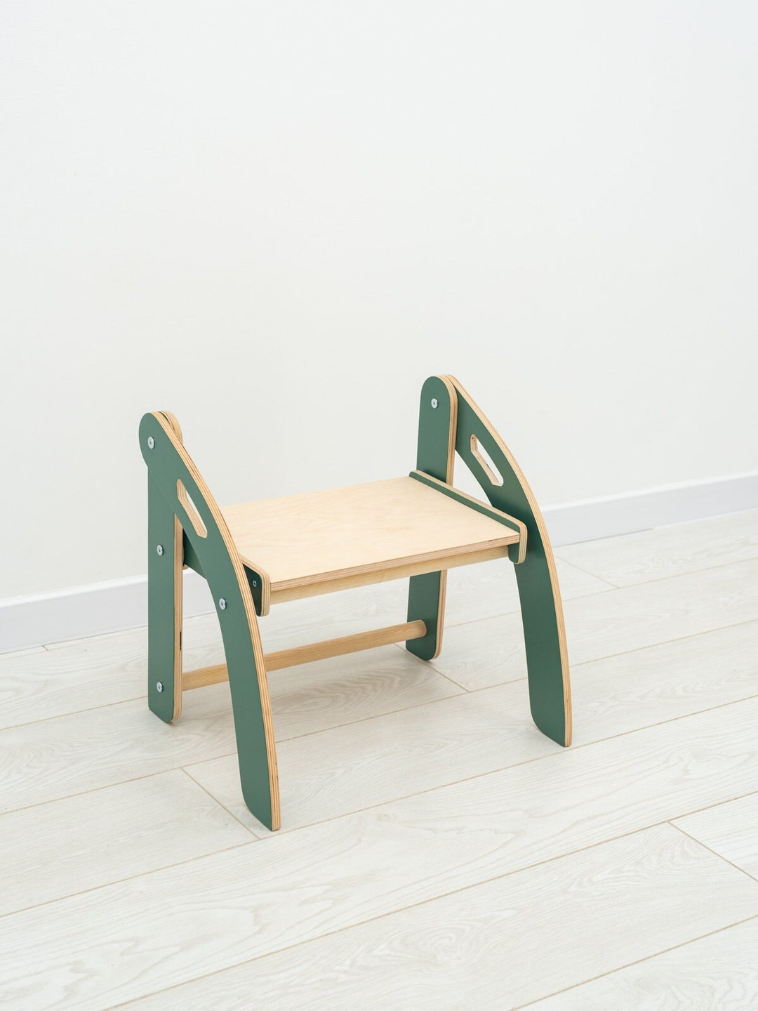 Green Montessori Stool, Foldable Step Stool, Mini Step Stool, Baby ...