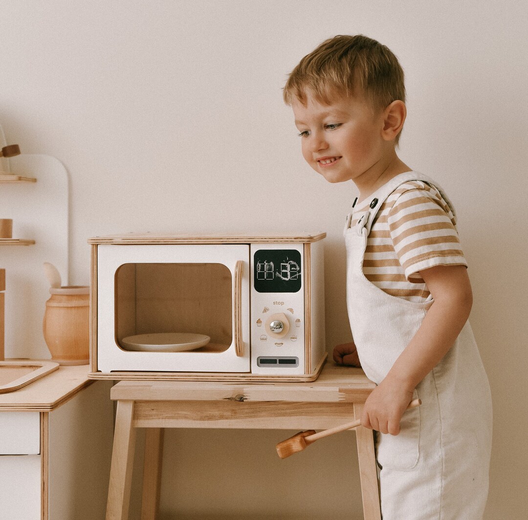 Pretend Play Microwave, Montessori Toy, Kids Gifts, Gift for Toddler ...
