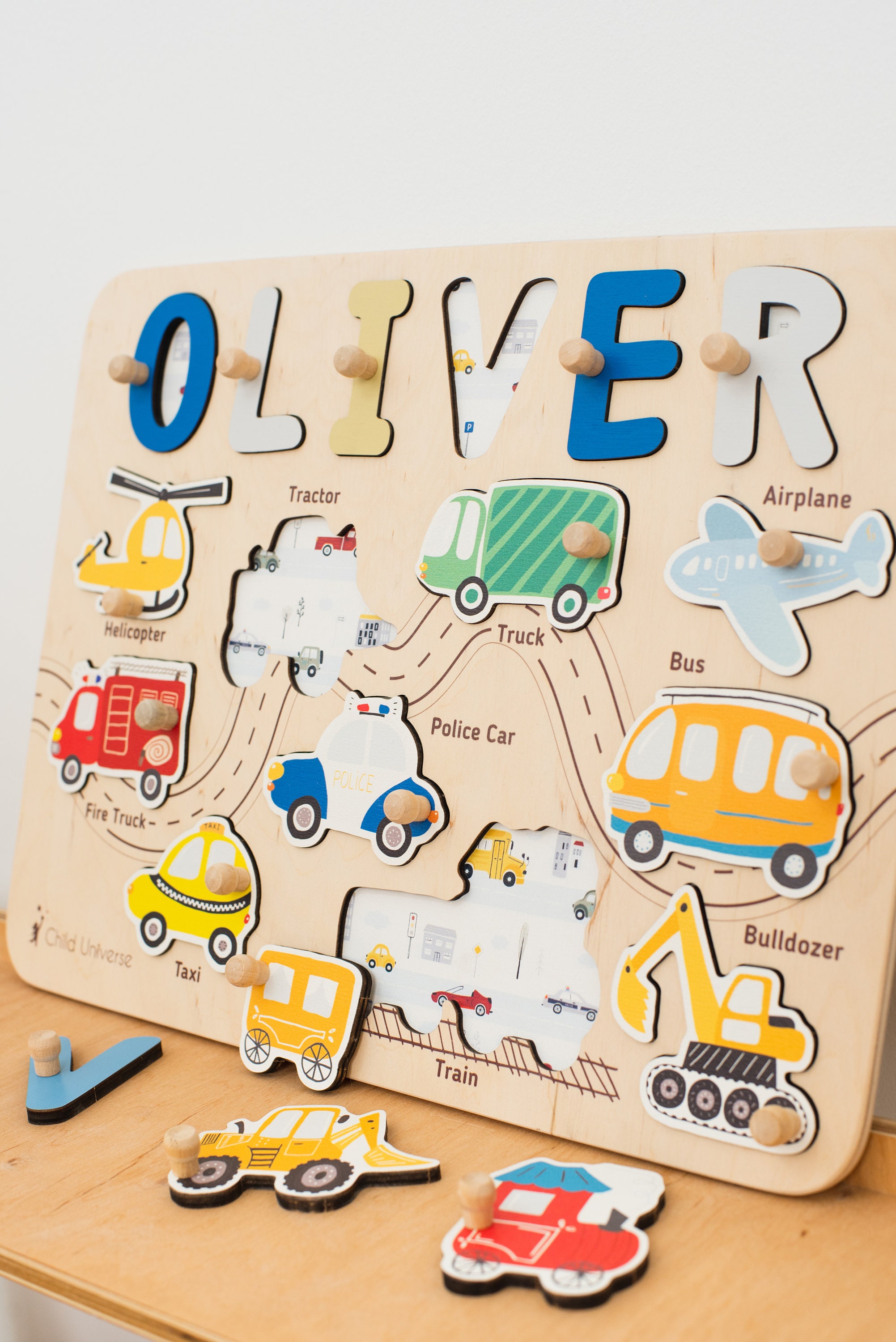 Christmas Baby Gift, Name Puzzle Board, Montessori Toys, Personalized ...