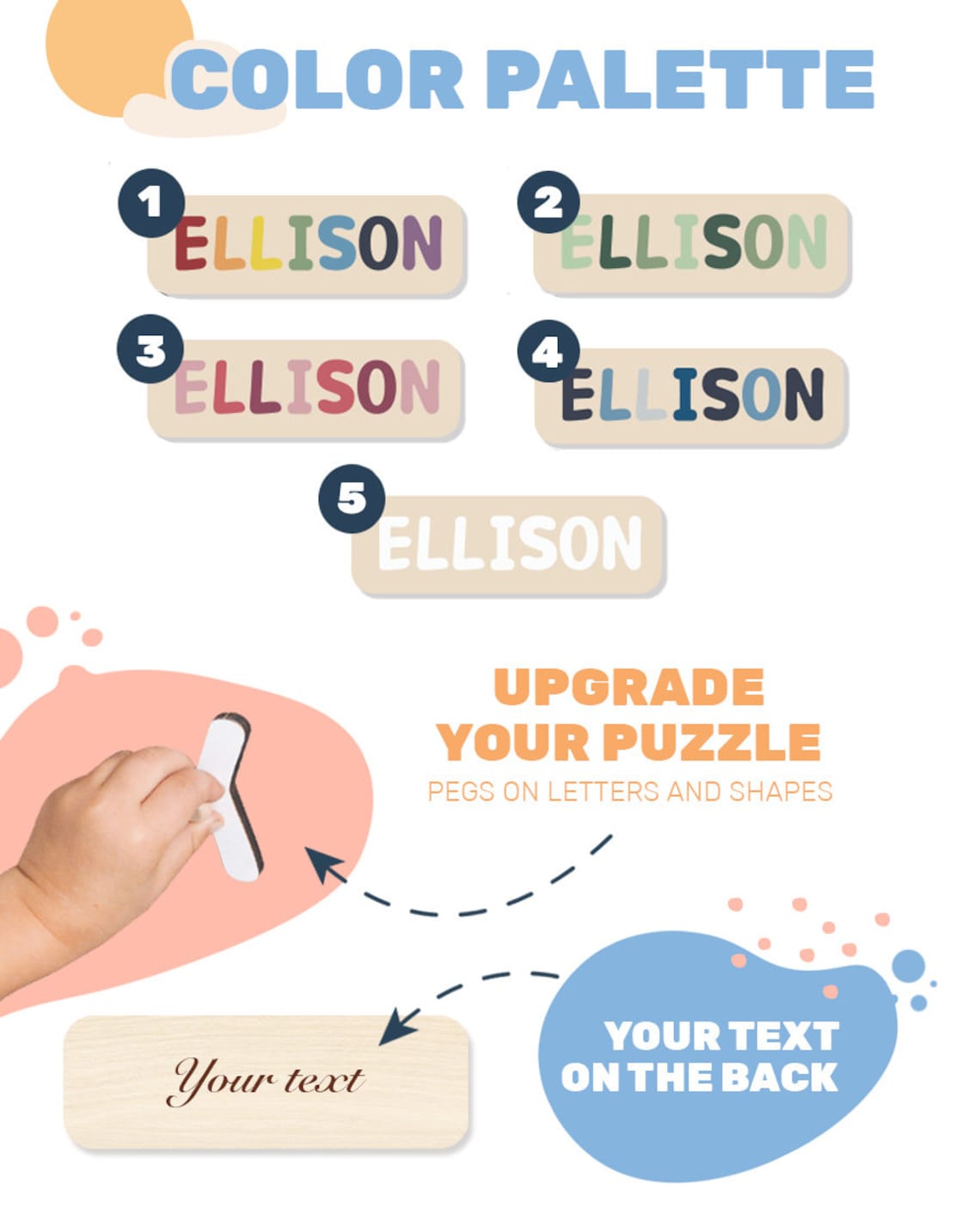 ABC Puzzle Montessori Alphabet Puzzle for Kids Personalized - Etsy