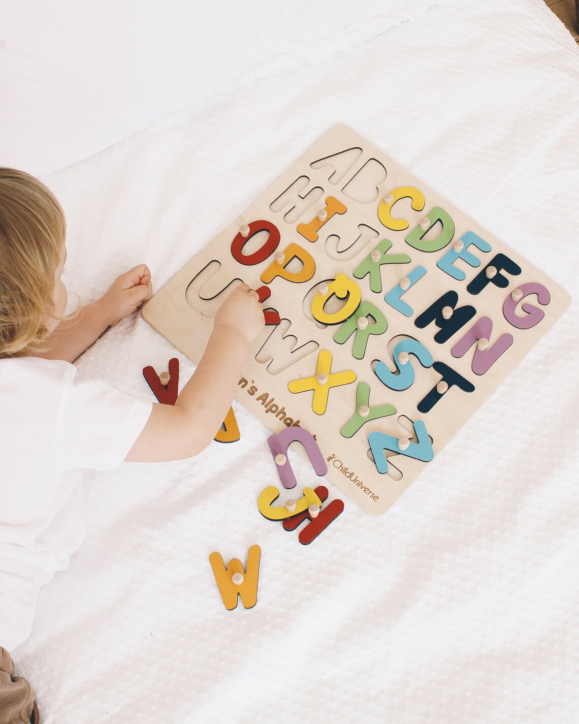 ABC Puzzle Montessori Alphabet Puzzle for Kids Personalized | Etsy