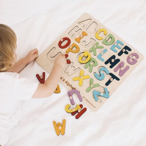 ABC Puzzle Montessori Alphabet Puzzle for Kids Personalized | Etsy