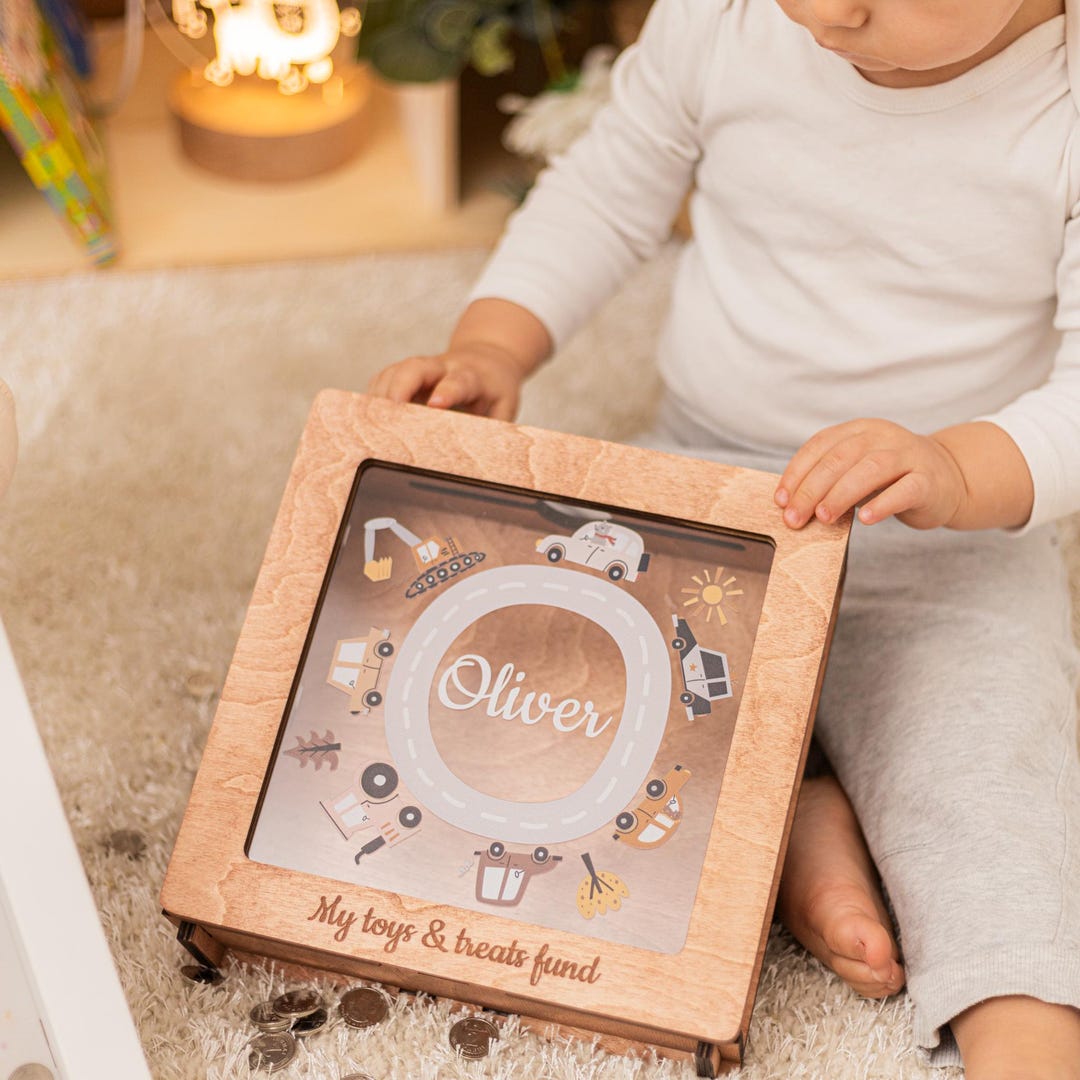 Custom Piggy Box for Toddler, Piggy Bank for Birthday, Kids Piggy Bank ...