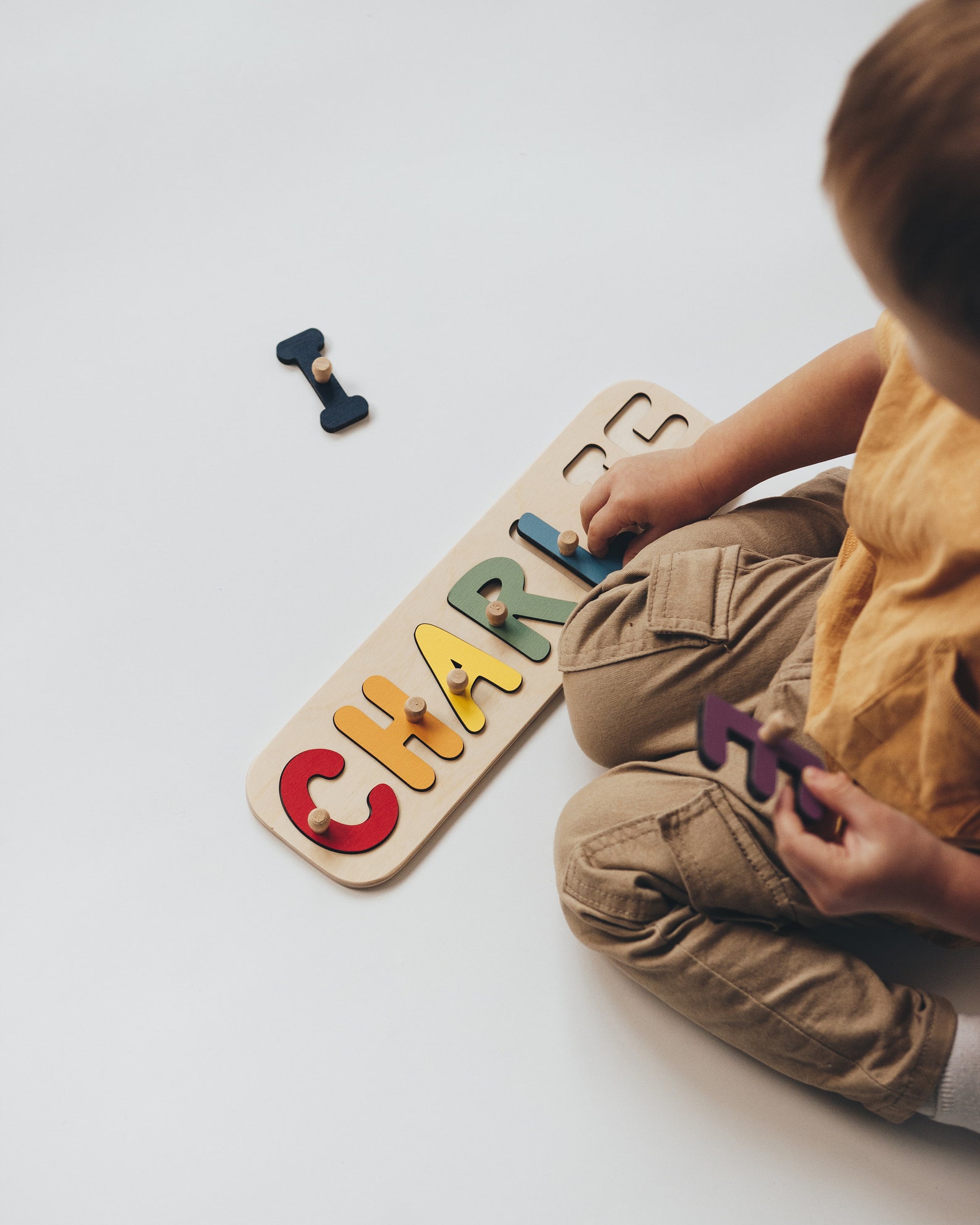 Name Puzzle With Pegs Baby Boy Gift 1st Birthday Gift for - Etsy