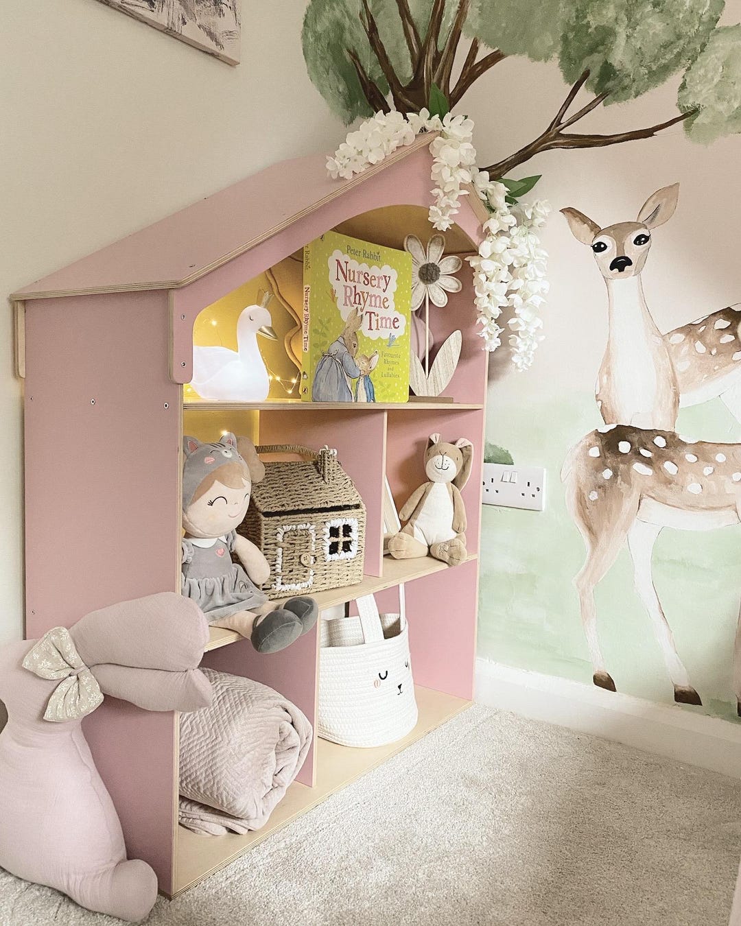 Front Facing Bookshelf for Kids, Bookcase for Kids Room, Montessori ...