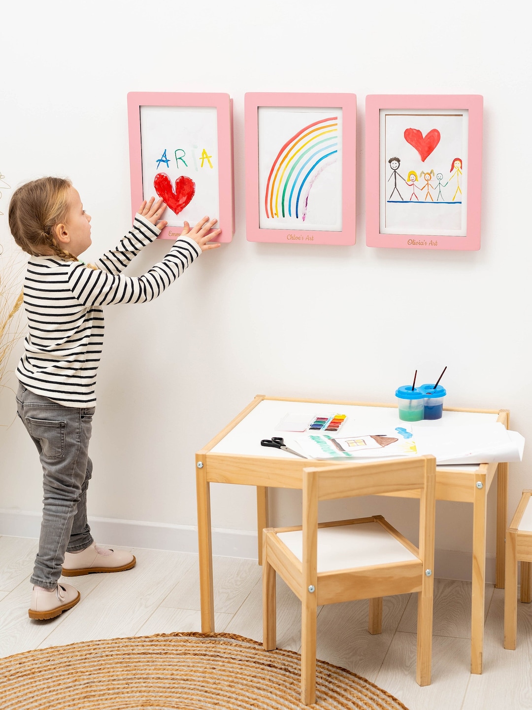 Set of 3 Kids Frames, Changeable Art Frames, Kids Artwork Storages ...
