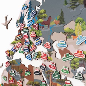 Large Wall Map, Educational World Map for Kids, Interactive Map of the ...