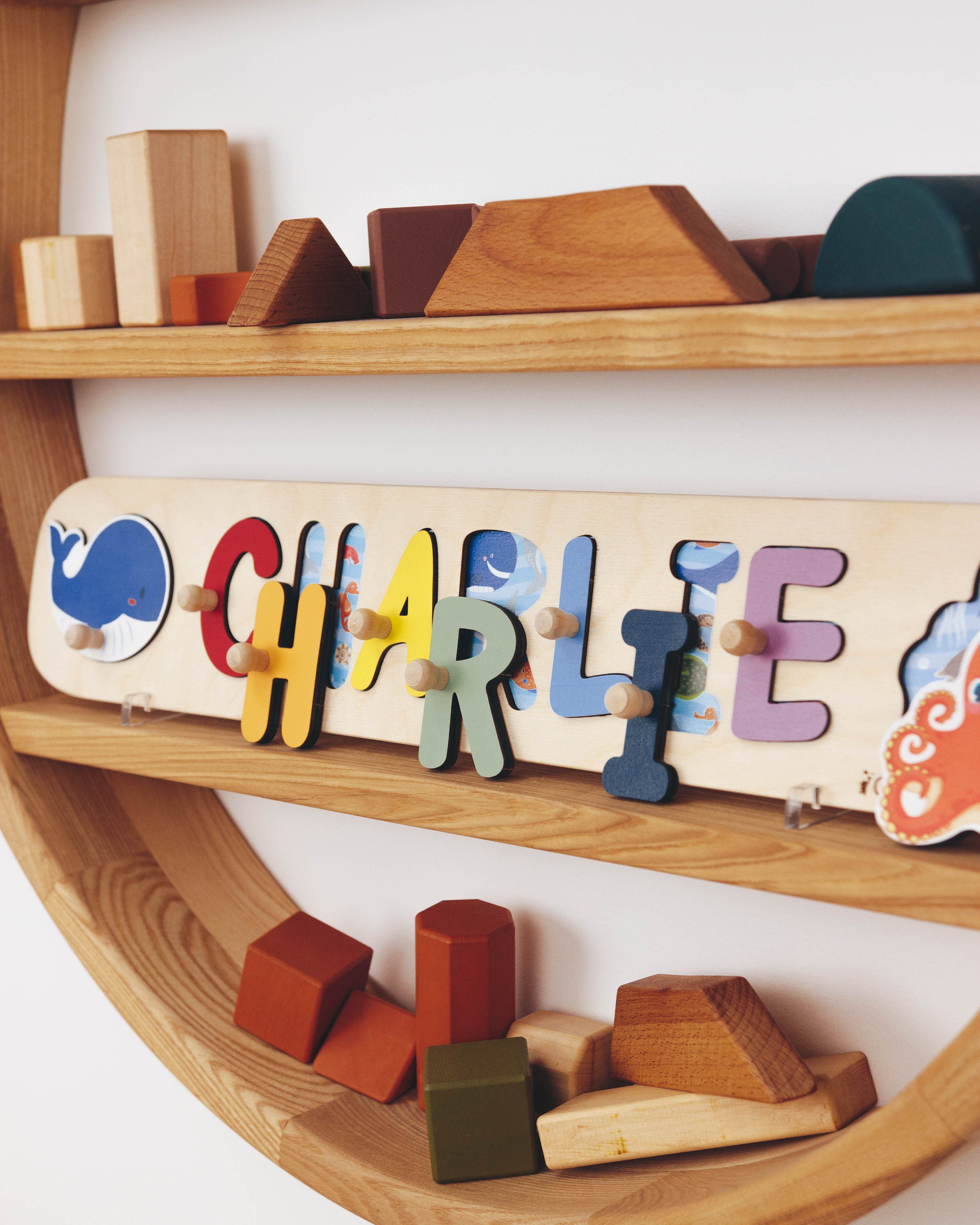 Kid Name Puzzle Baby Boy Gift Toddler Toys Wooden Toys 1st - Etsy