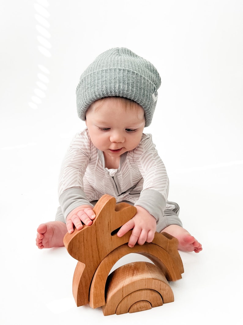 Easter Egg Stacker Wooden Baby Toy, Montessori Motor Skill Toys ...