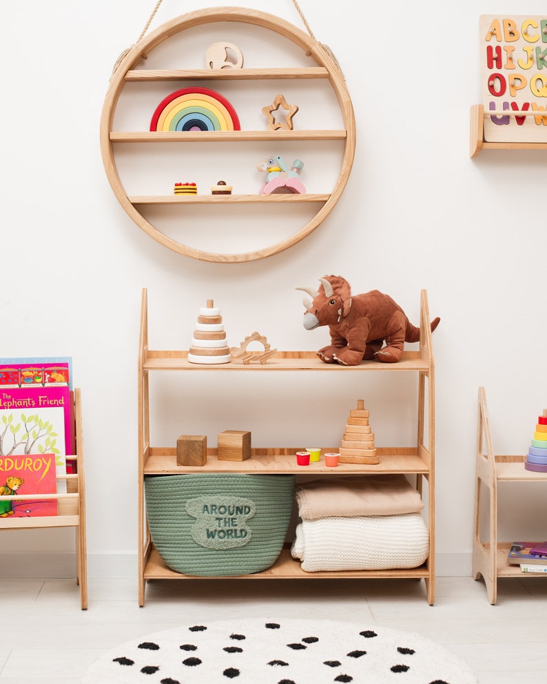 Nursery Furniture, Kids Toy Storage, Montessori Toy Shelf for Toddler ...