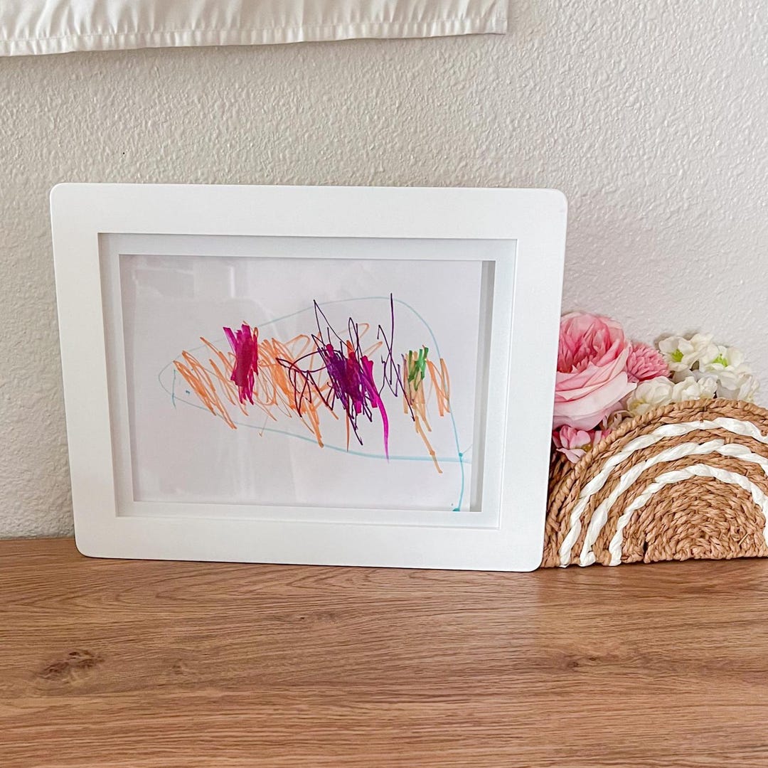 Kids Artwork Frame, Nursery Decor, Art Display Frame, Personalized Art ...
