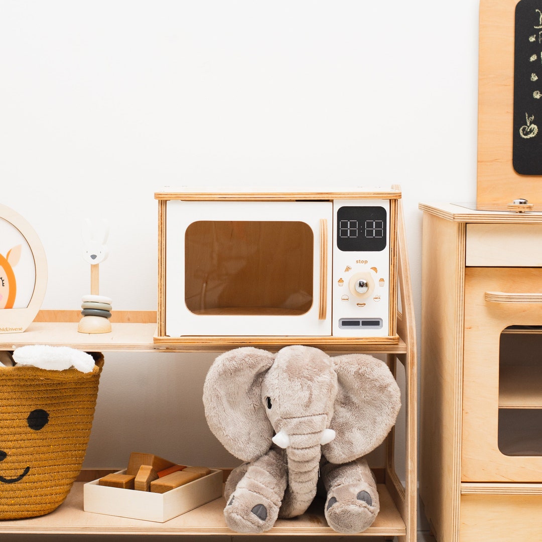 Microwave Oven for Children to Play, Gift for Baby, Montessori Play ...