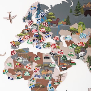 Large Wall Map, Educational World Map for Kids, Interactive Map of the ...