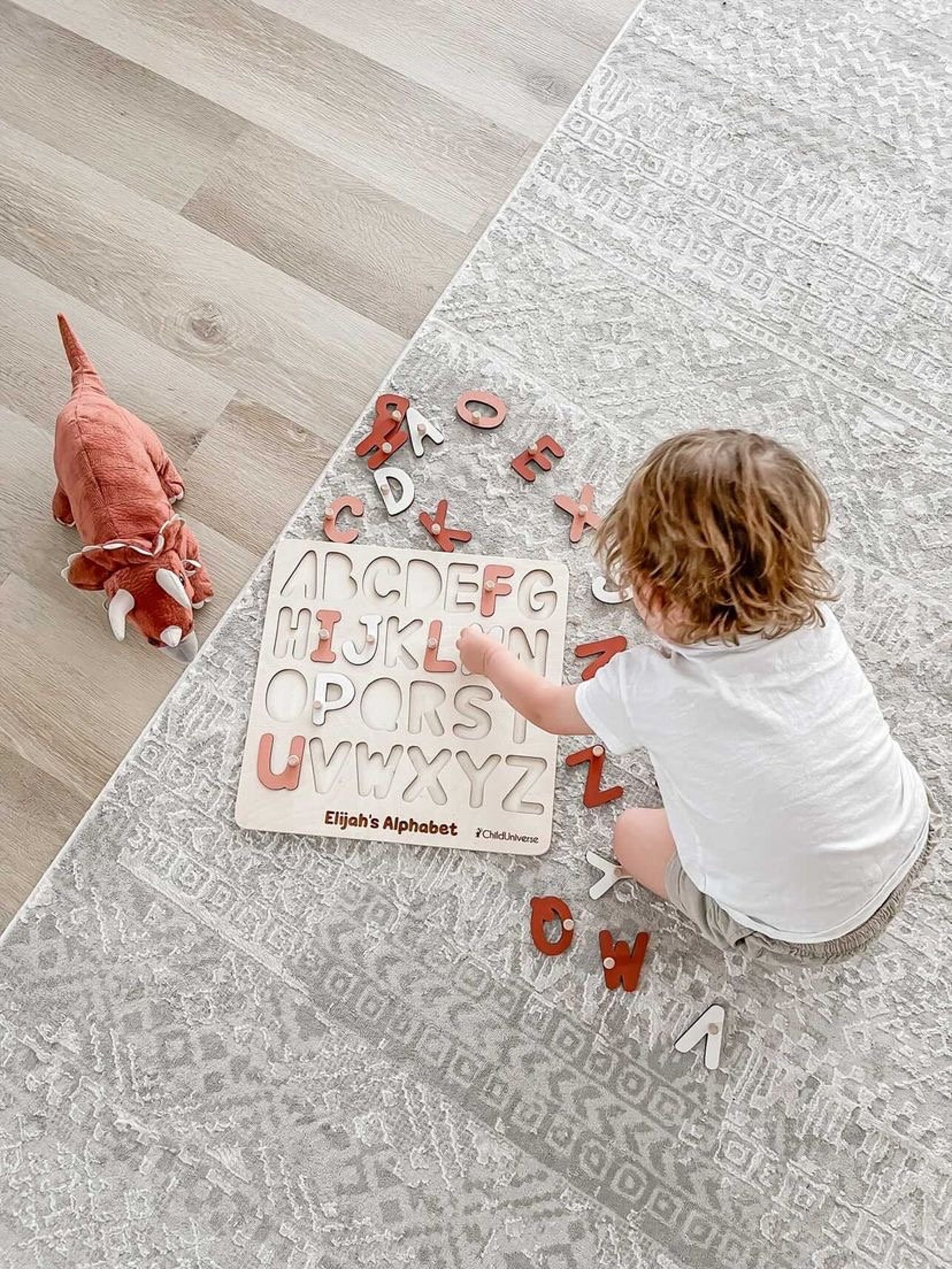 ABC Puzzle Montessori Alphabet Puzzle for Kids Personalized - Etsy