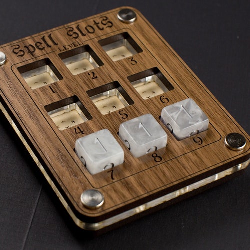 Upright D&D Spell Slot Tracker Dungeons and Dragons Dice Box - Etsy