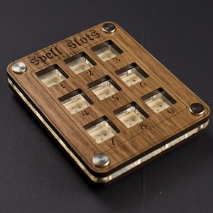 D&D Spell Slot Tracker Dungeons and Dragons Spell Counter Spell Slot ...