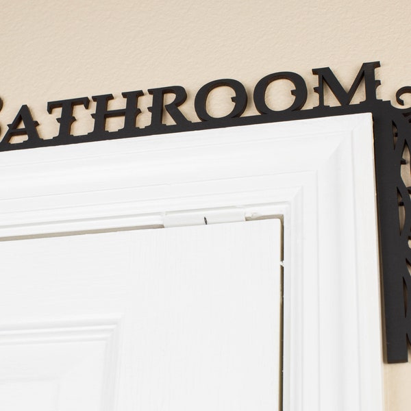 Over the Door Bathroom Signs - Etsy