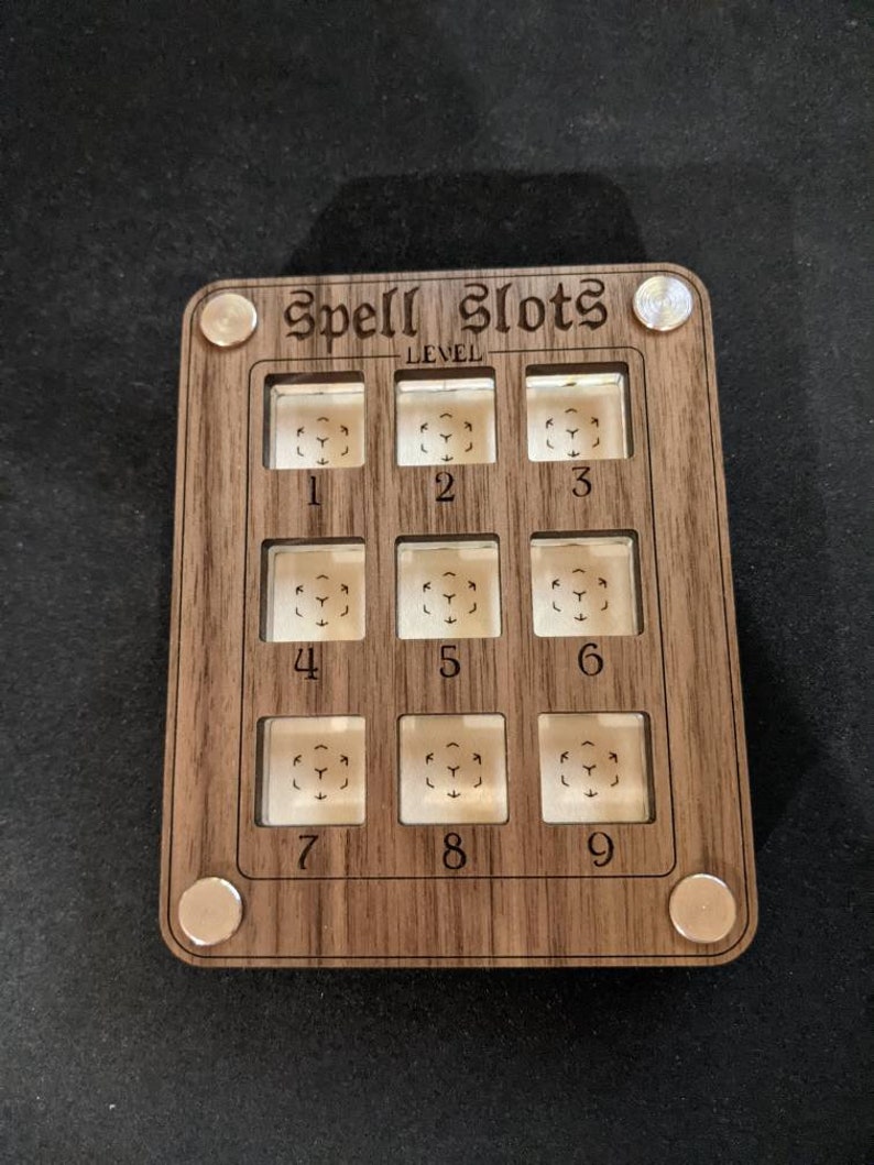 D&D Spell Slot Tracker Dungeons and Dragons Spell Counter - Etsy UK