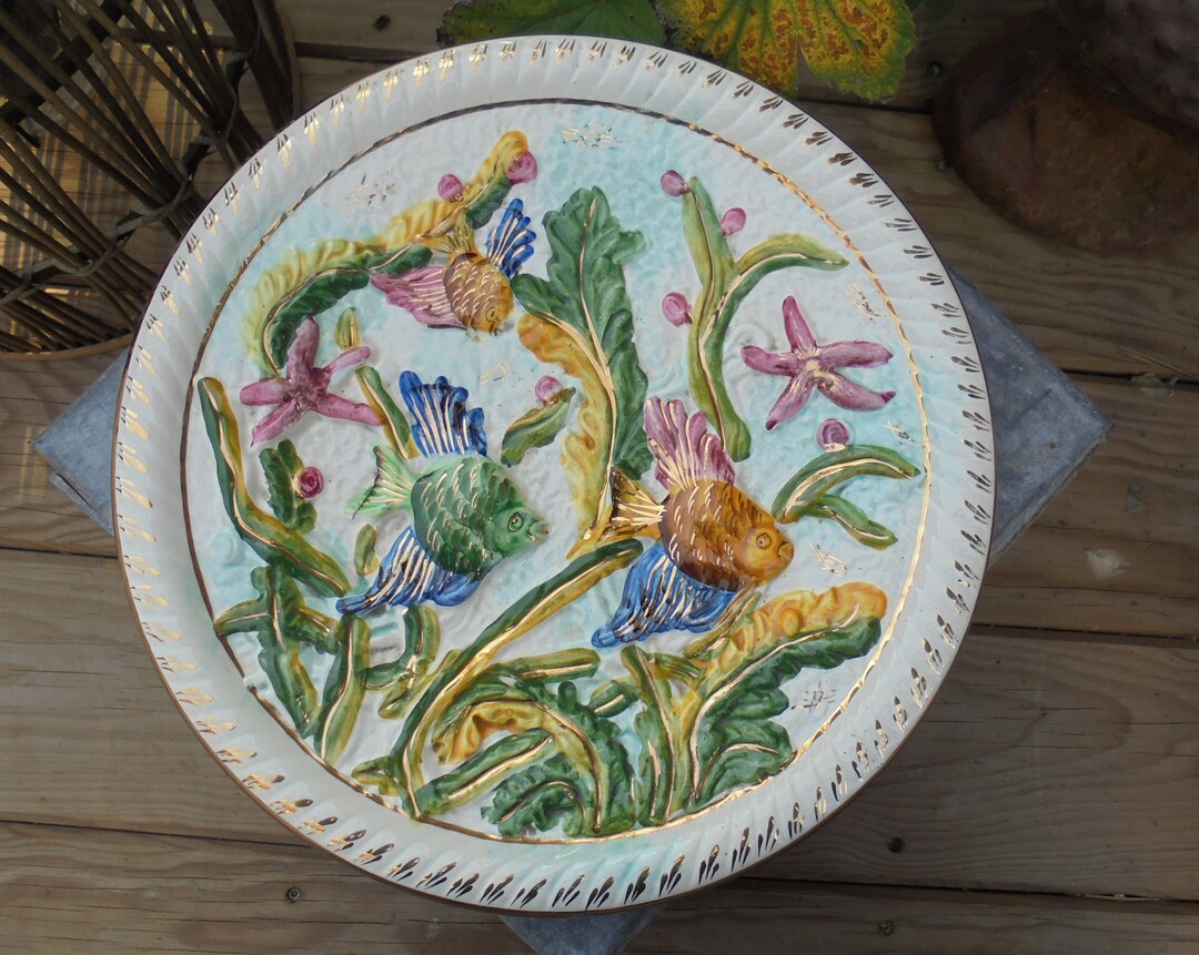 BEQUET Wall Plate Large Format - Fish Decoration. - Etsy