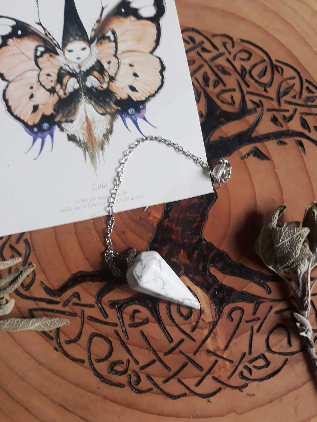 Pendulum Howlite Pendulum Natural Stone Healing Crystals - Etsy