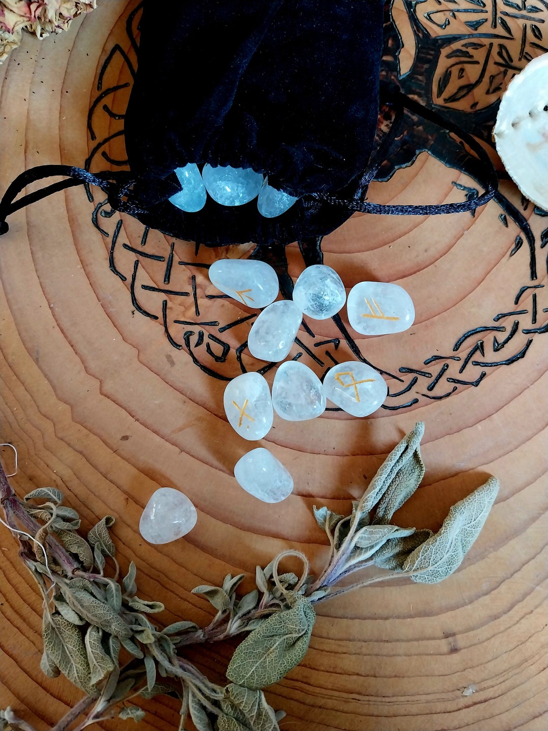 Rock Crystal Runes Viking Runes Natural Stones - Etsy