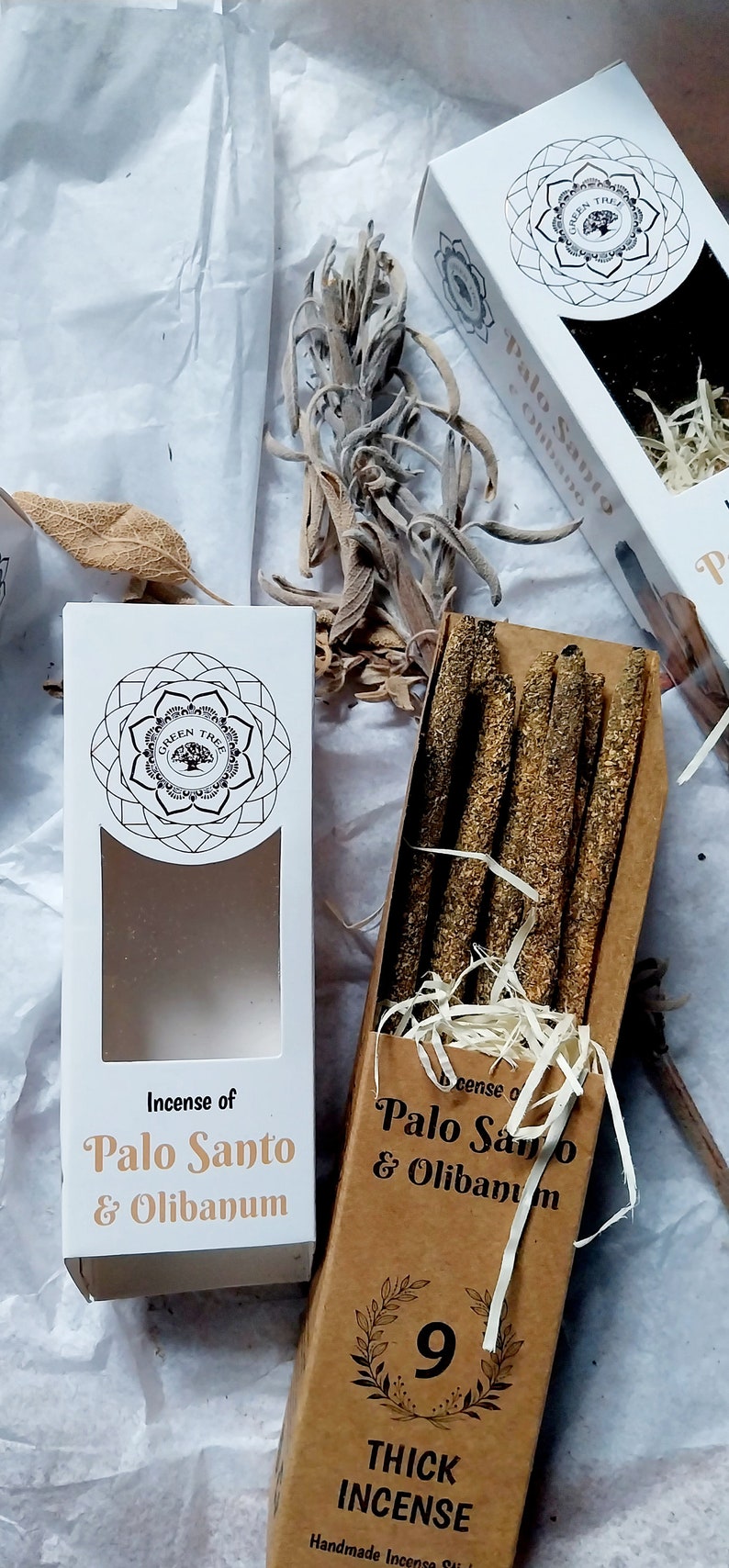 Palo Santo and Frankincense - Natural Incense - Stick Incense - Green ...