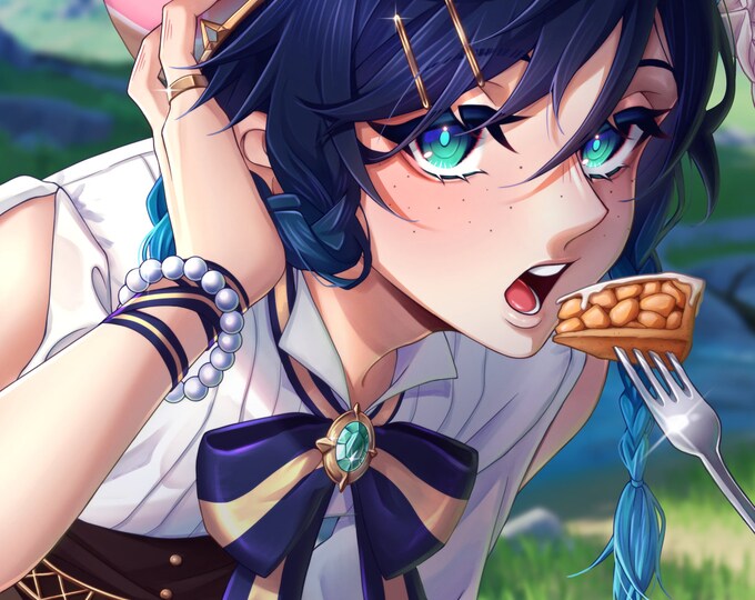 Pink Venti Barbatos Genshin Impact Postcard - Etsy