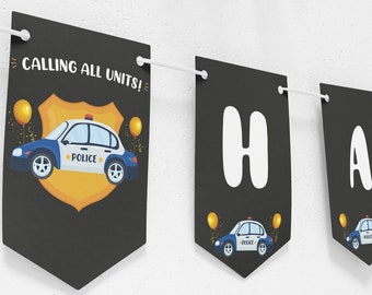 Police Party Banner - Etsy