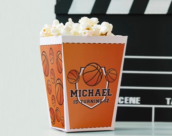 Basketball Popcorn Box - Etsy