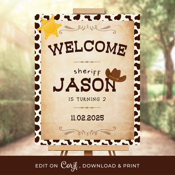 Sheriff Welcome Sign - Etsy