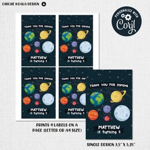 Space Planets Editable Capri Sun Labels Solar System Juice - Etsy