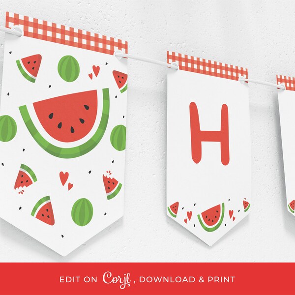 Watermelon Banner - Etsy