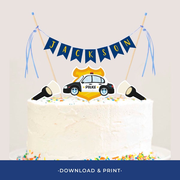 Police Cake Topper - Etsy