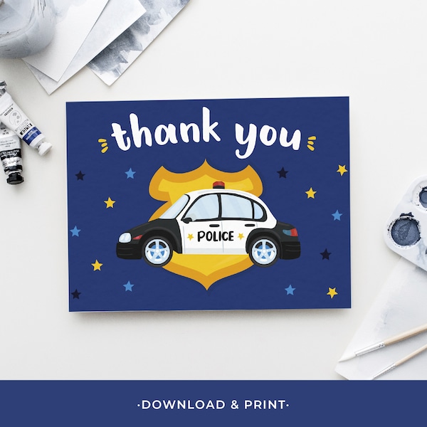 Police Thank You Cards - Etsy