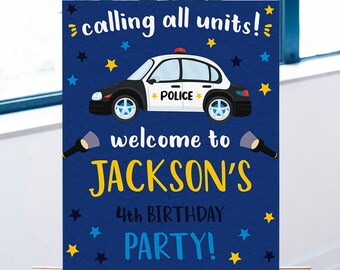 Police Party Welcome Sign - Etsy