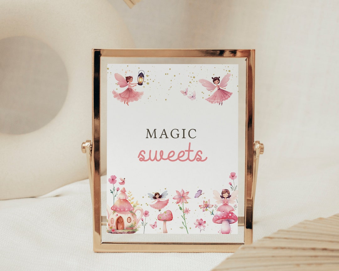 Magical Fairy Magic Sweets Table Sign Wildflower Ready to Print Floral ...