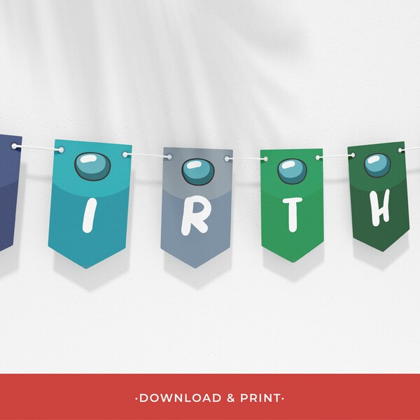 Among Us Birthday Banner - Etsy