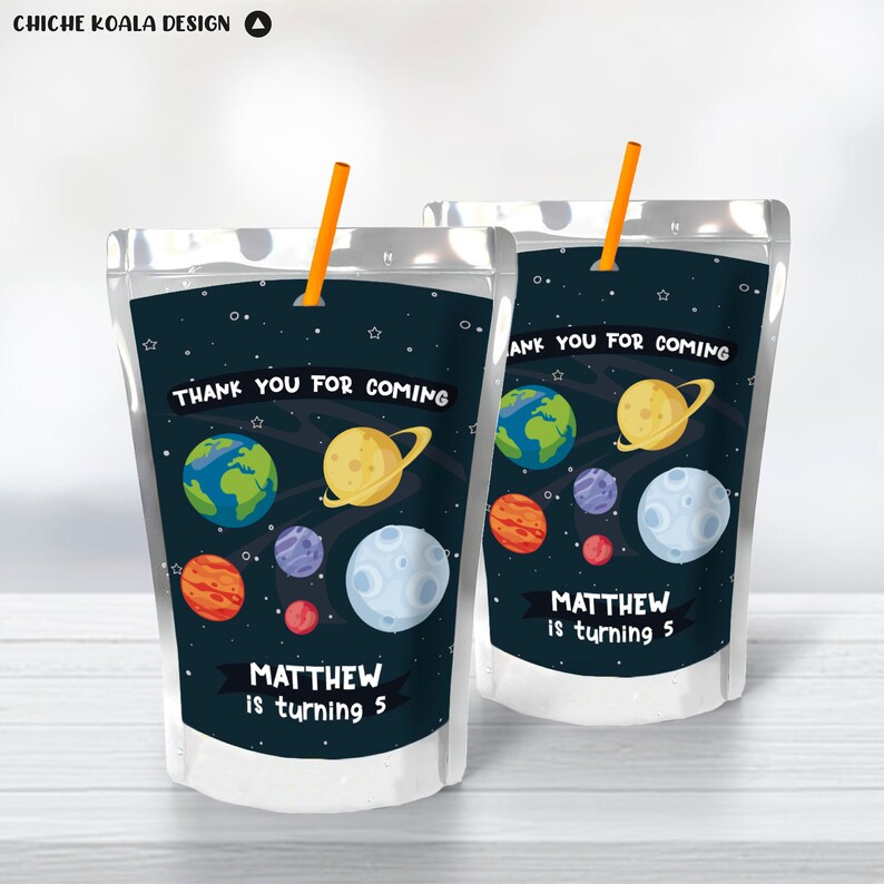 Space Planets Editable Capri Sun Labels Solar System Juice - Etsy