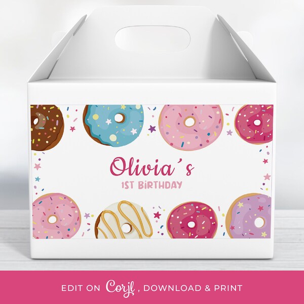 Donut Box - Etsy